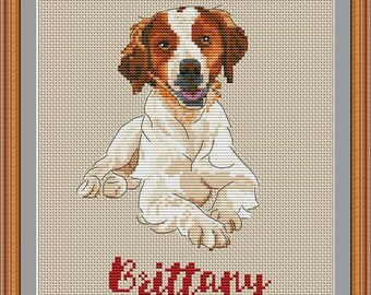 Brittany Spaniel Cross Stitch Pattern PDF, Digital File Only - Etsy