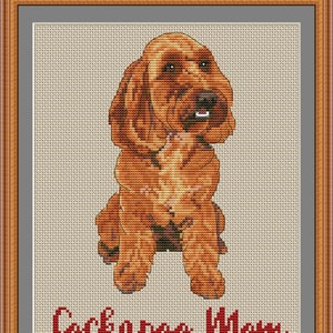 Cockapoo Mom Cross Stitch Pdf Pattern - Etsy