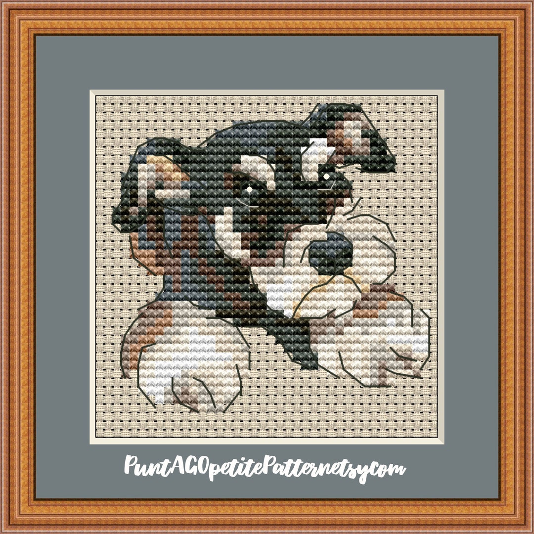 Schnauzer Mini Cross Stitch Pdf Pattern - Etsy