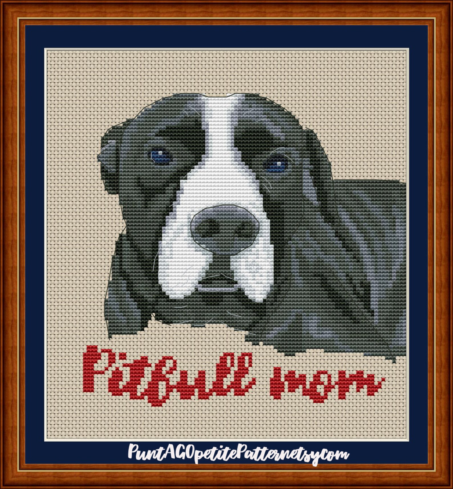 Pitbull Cross Stitch Pdf Pattern - Etsy