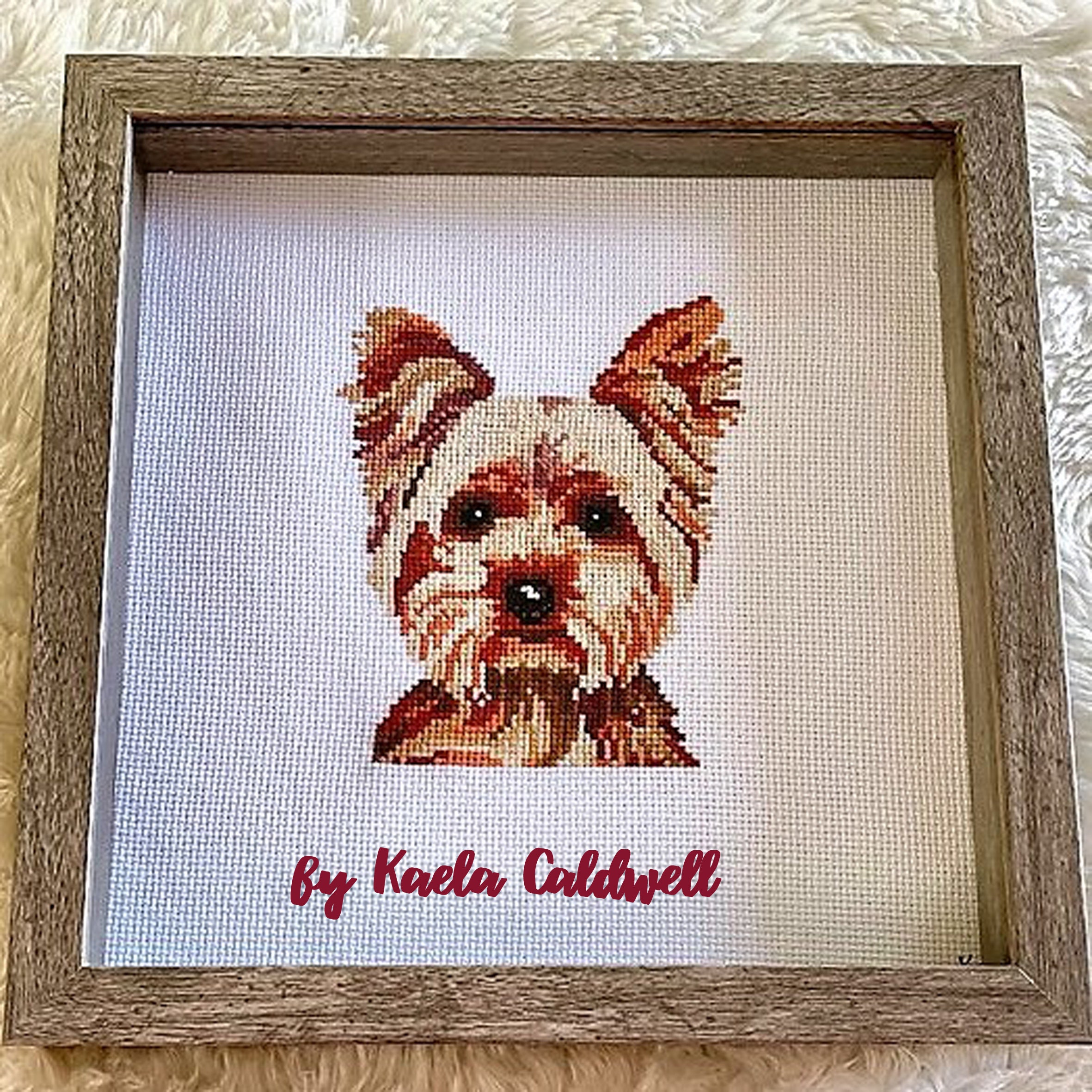 Yorkie Mom Cute Yorkshire Terrier Cross Stitch Pdf Pattern - Etsy