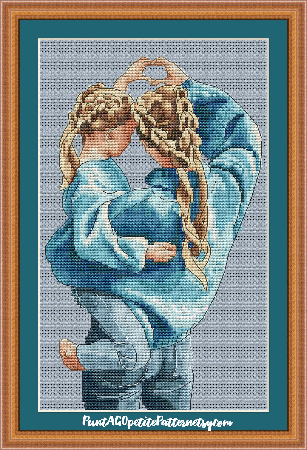Mother and Daughter Cross Stitch Pdf Pattern - Etsy