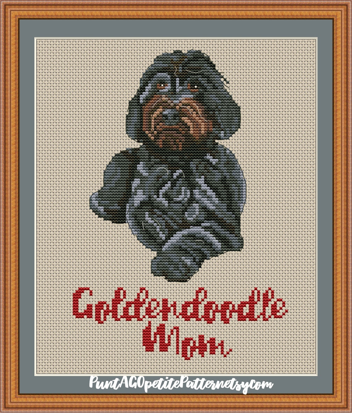 Goldendoodle Mom Cross Stitch Pdf Pattern | Etsy