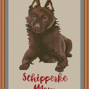 Schipperke Mom Cross Stitch Pdf Pattern - Etsy