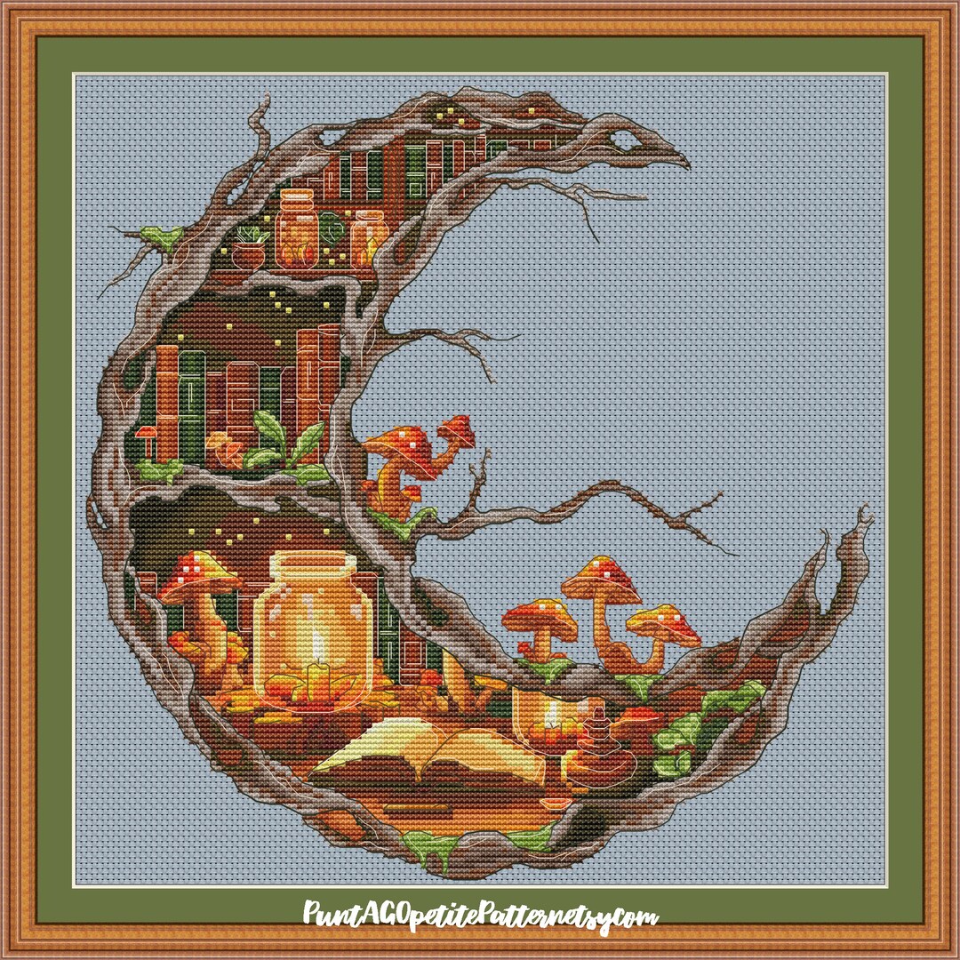 Fairy Tale Tree Library Cross Stitch Pdf Pattern - Etsy