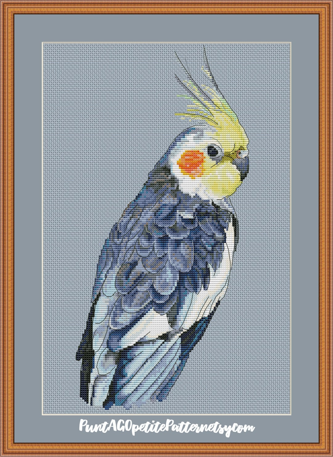 Cockatiel Parrot Portrait Cross Stitch Pdf Pattern - Etsy