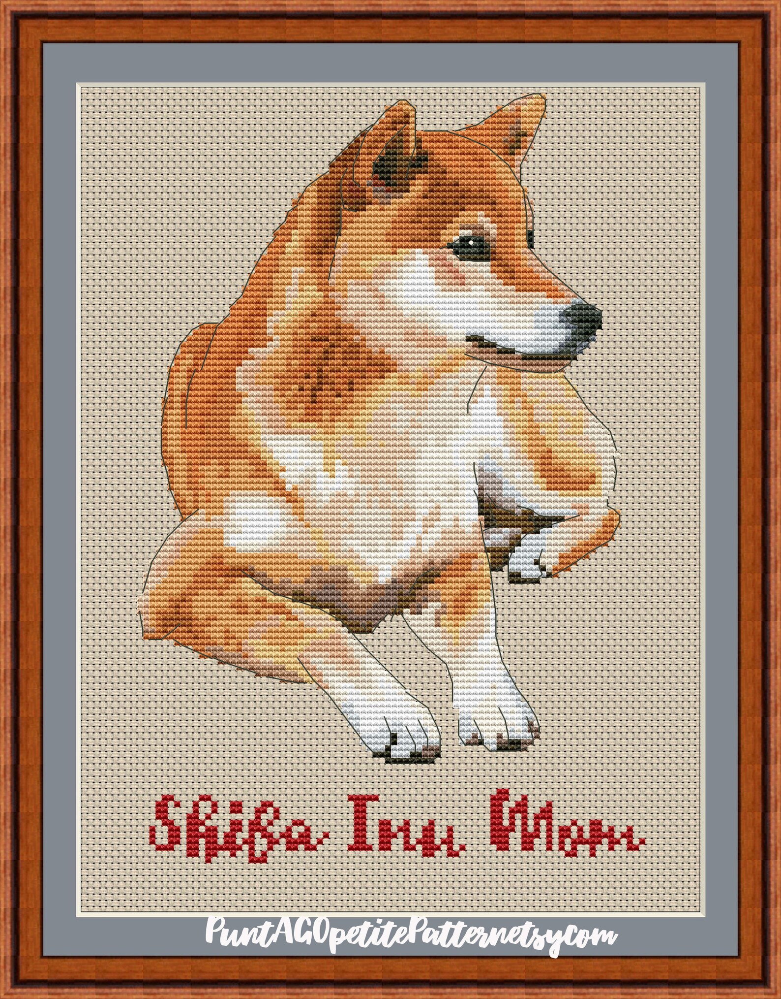 Shiba Inu Mom Cross Stitch Pdf Pattern - Etsy