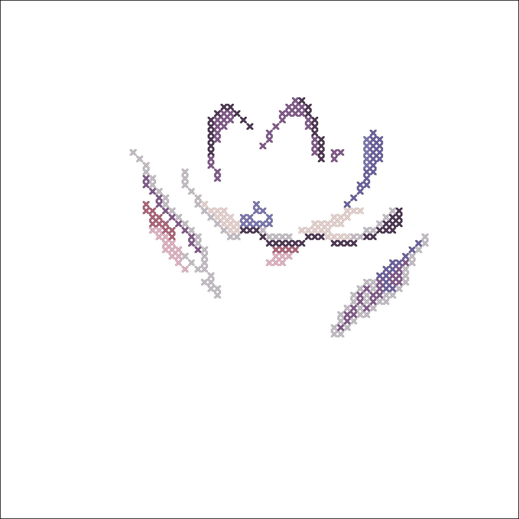Purple Crocus Botanical Mini Cross Stitch Pdf Pattern - Etsy