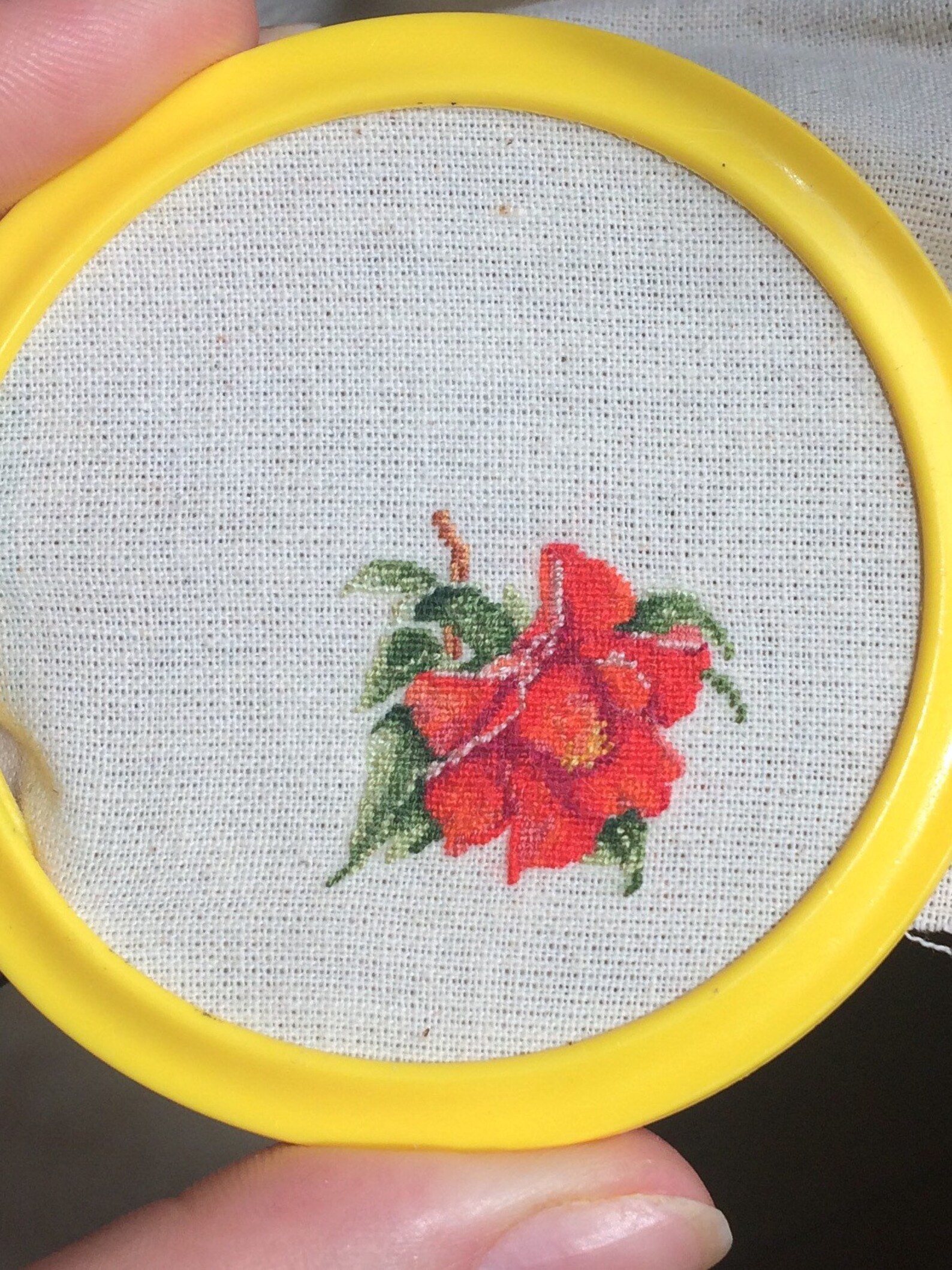Red Camellia, Botanical Micro Embroidery Cross Stitch Pdf Pattern - Etsy