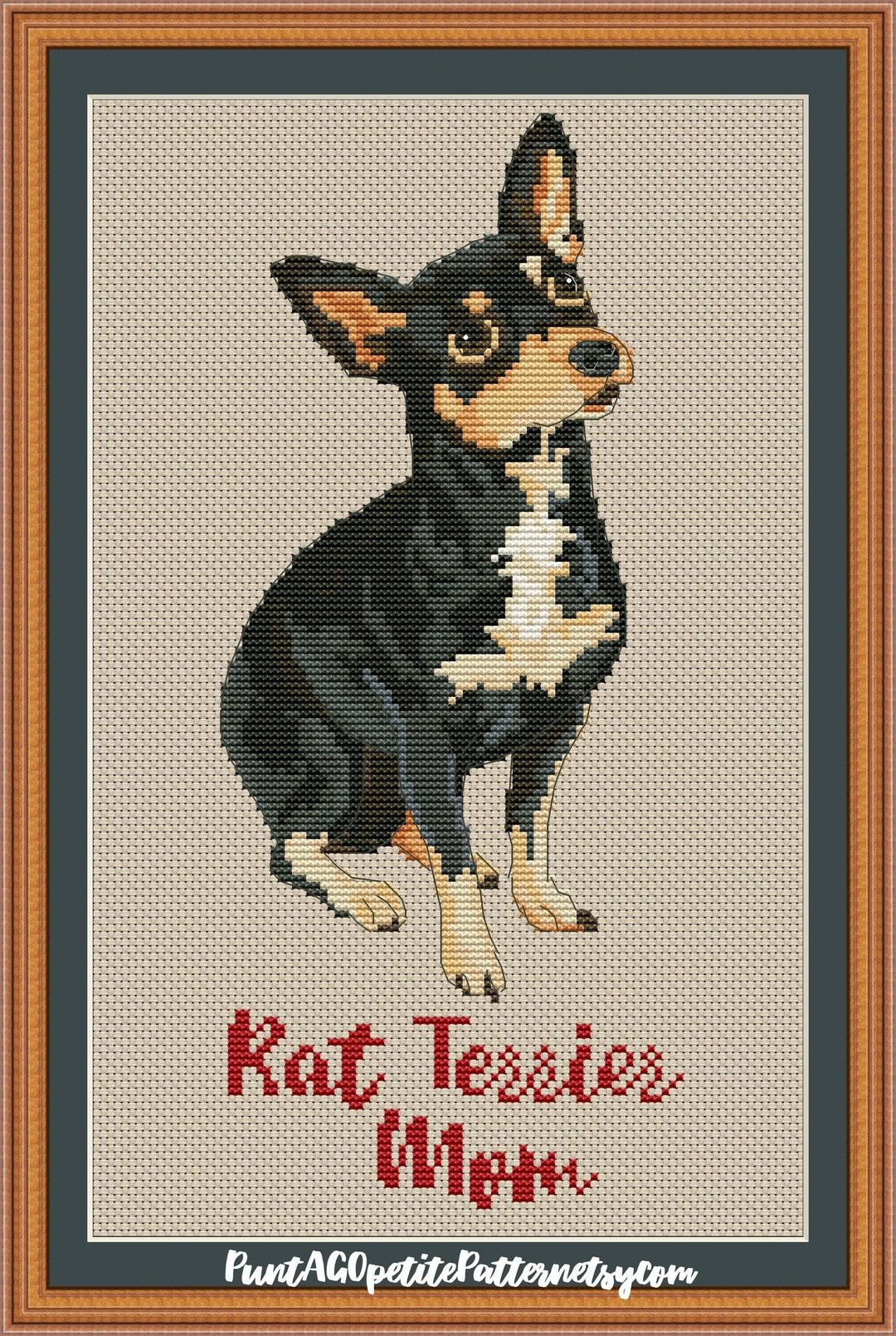 Rat Terrier Mom Cross Stitch Pdf Pattern - Etsy