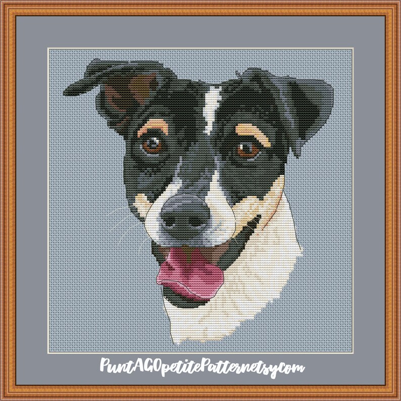 Jack Russell Terrier Portrait Cross Stitch Pdf Pattern - Etsy