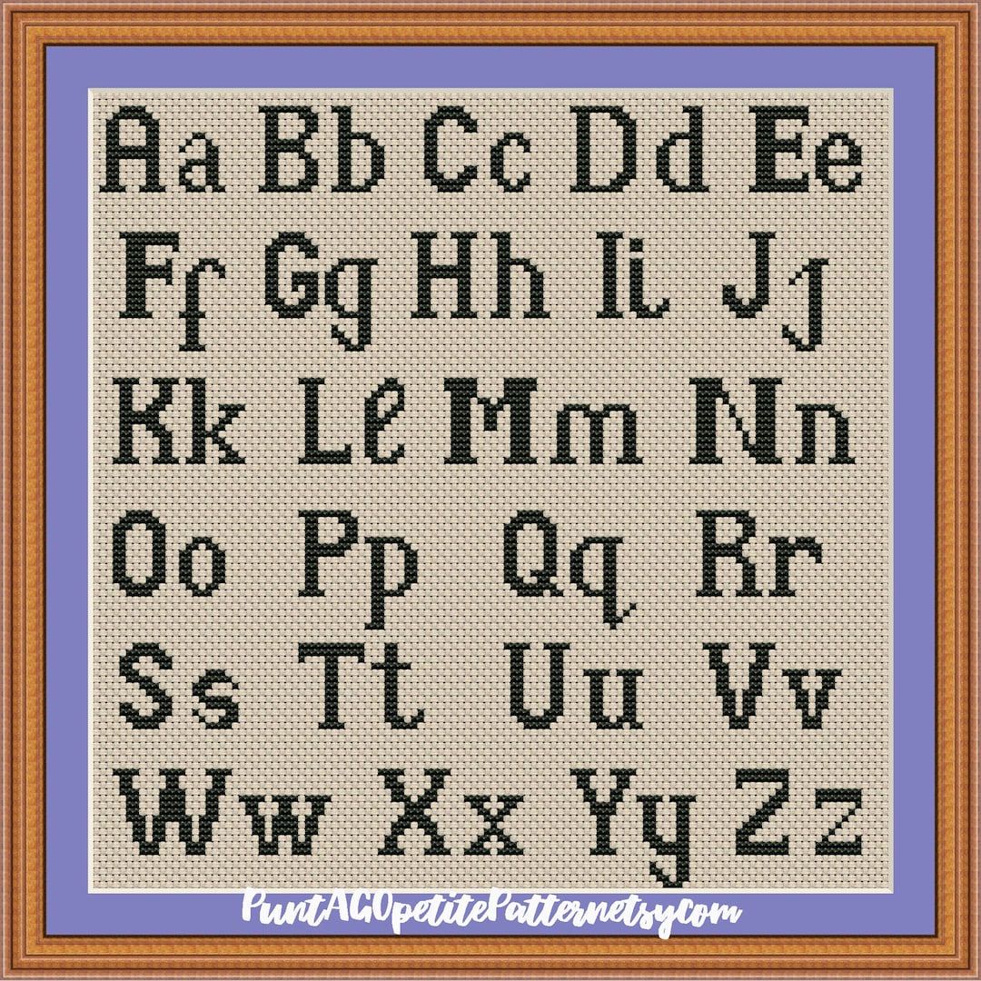 Alphabet Cross Stitch Pdf Pattern - Etsy