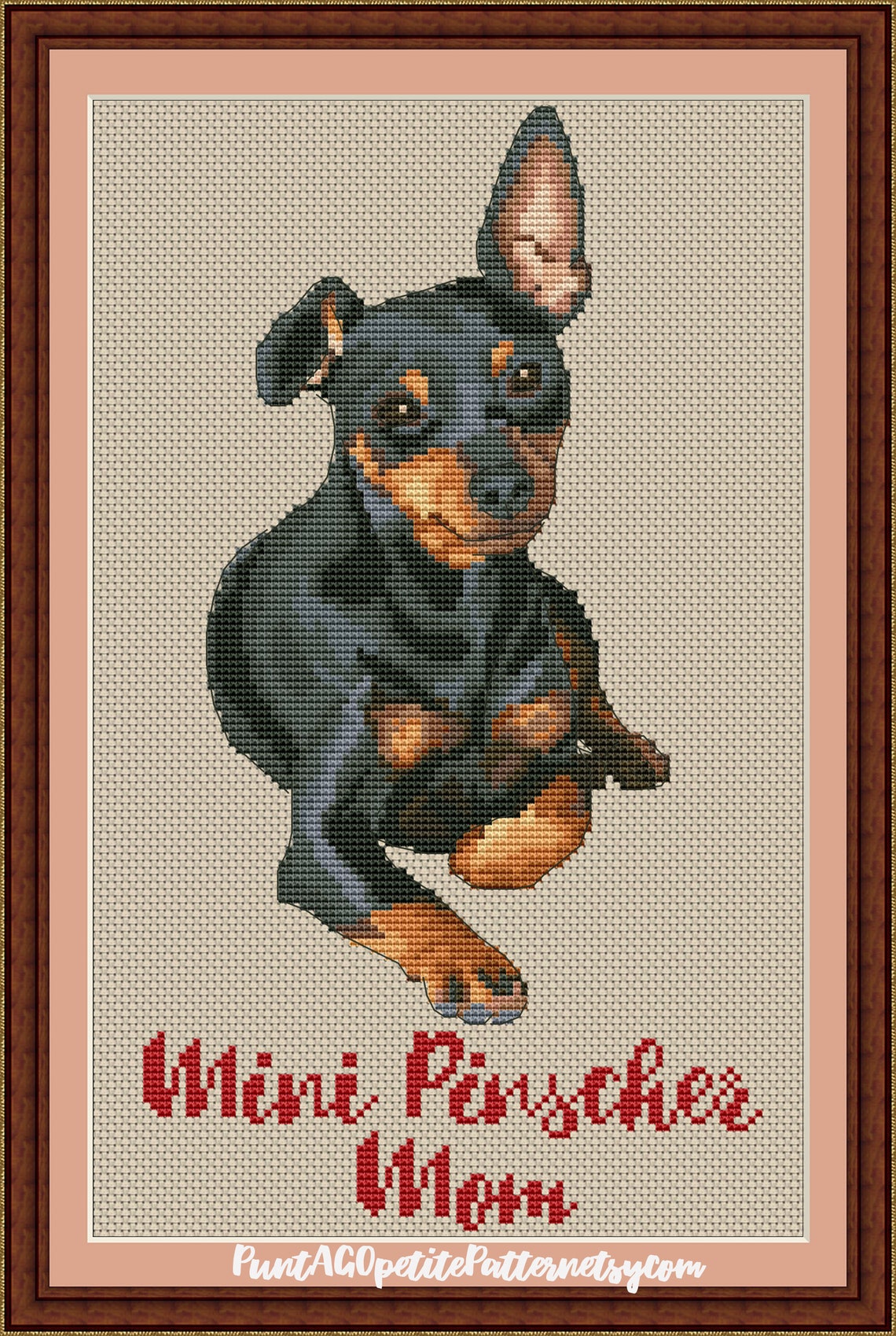 Miniature Pinscher Mom Cross Stitch Pdf Pattern - Etsy