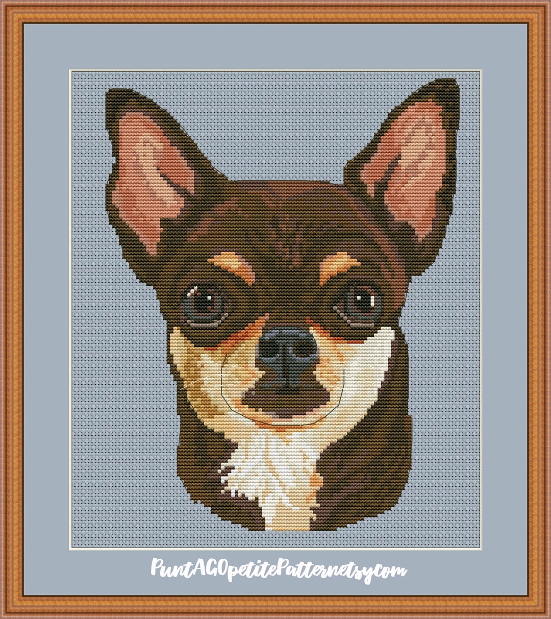Chihuahua Portrait Cross Stitch Pdf Pattern - Etsy