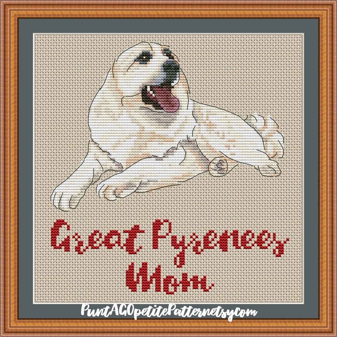 Great Pyrenees Mom Cross Stitch Pdf Pattern - Etsy