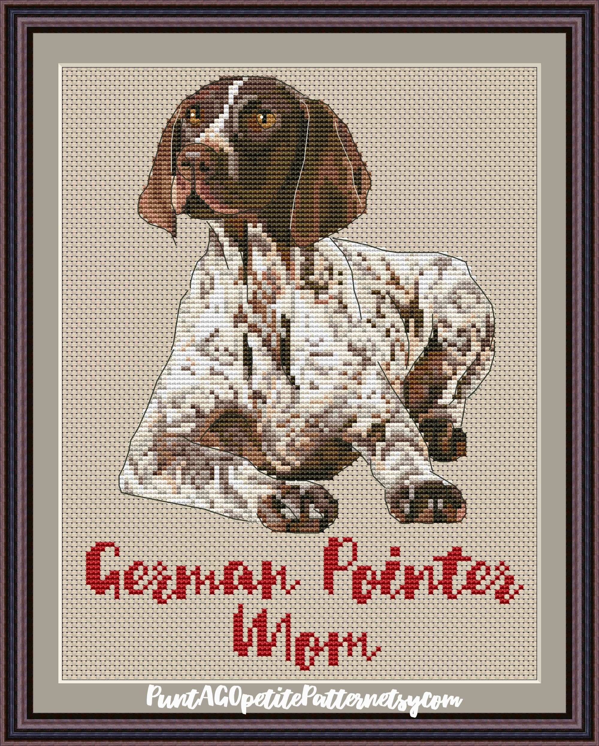 German Shorthaired Pointer Mom Cross Stitch Pdf Pattern - Etsy
