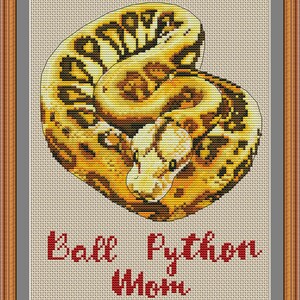 Ball Python Mom Cross Stitch Pdf Pattern - Etsy