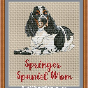 Springer Spaniel Mom Cross Stitch Pdf Pattern - Etsy