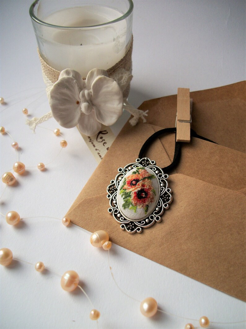 Mini Orange Anemones Cross Stitch Pattern: Floral Embroidery (PDF) - Etsy