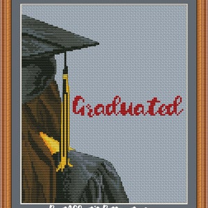 Graduation Cross Stitch Pdf Pattern - Etsy