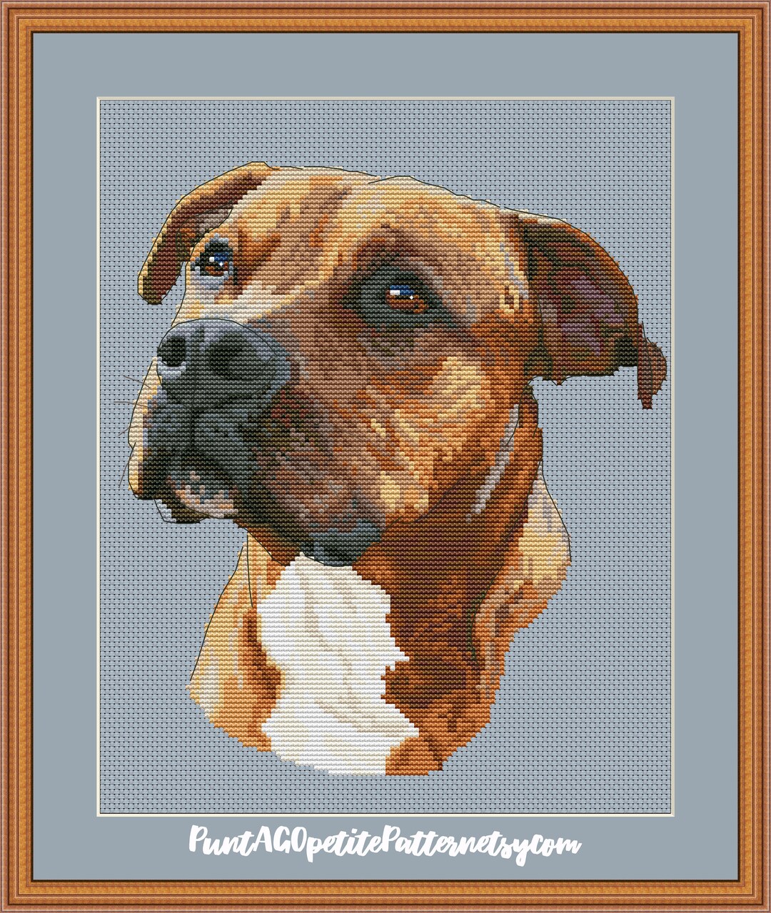 Pitbull Portrait Cross Stitch Pdf Pattern - Etsy