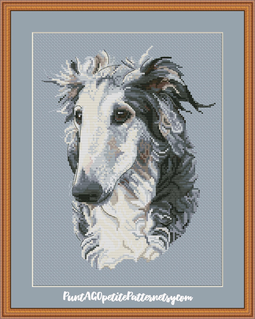 Borzoi Portrait Cross Stitch Pdf Pattern - Etsy