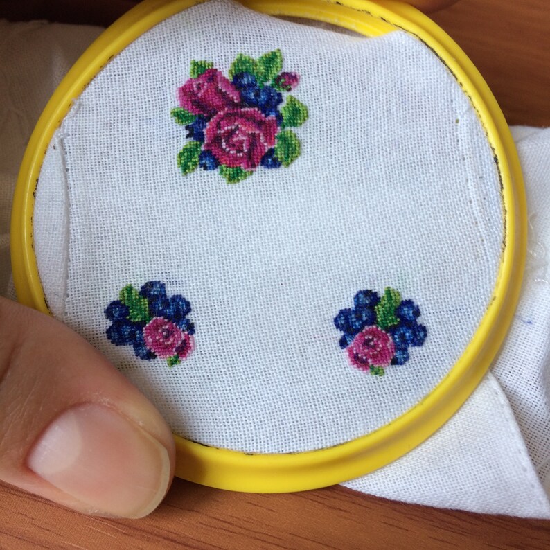 Rose and blueberry petit point pdf pattern | Etsy