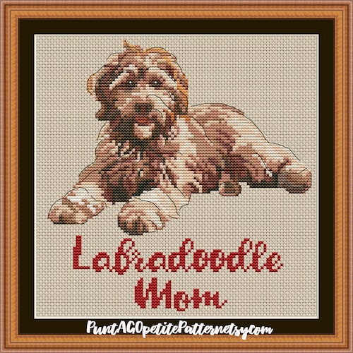 Colorful Labradoodle Cross Stitch Pattern Abstract Rainbow - Etsy