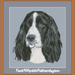 Springer Spaniel Portrait Cross Stitch Pdf Pattern - Etsy