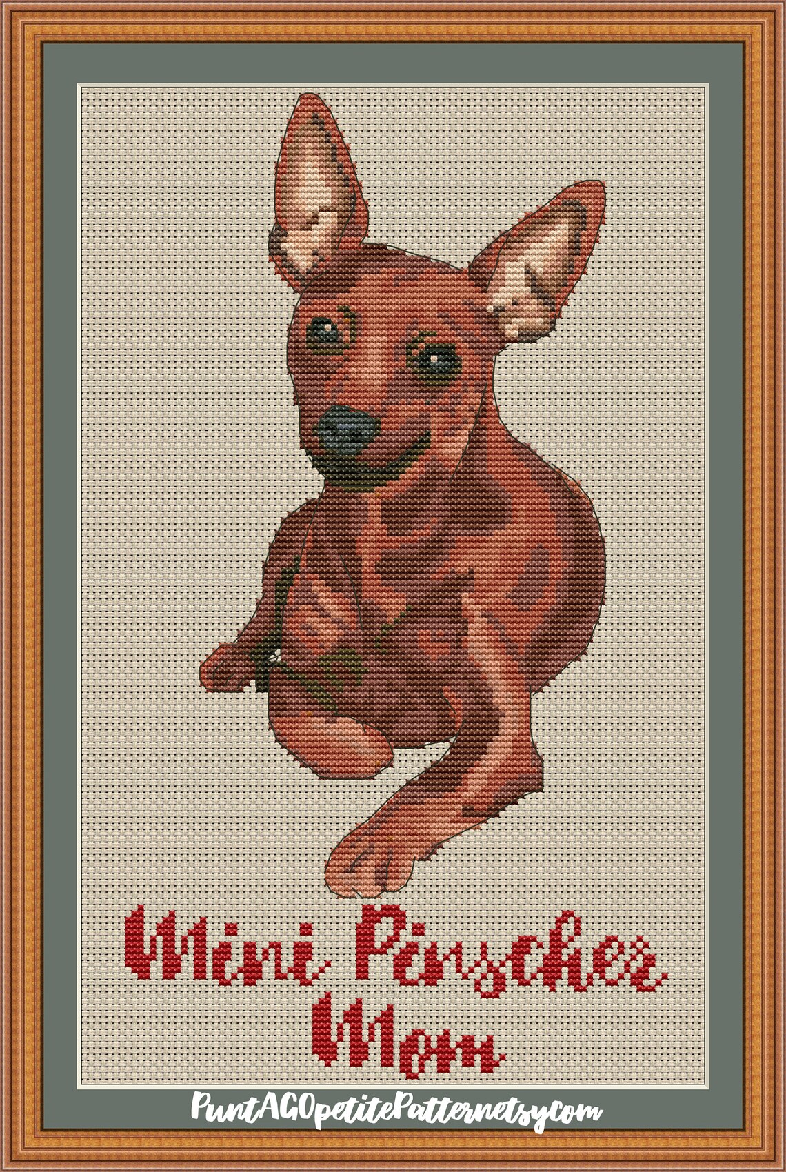 Miniature Pinscher Mom Cross Stitch Pdf Pattern - Etsy