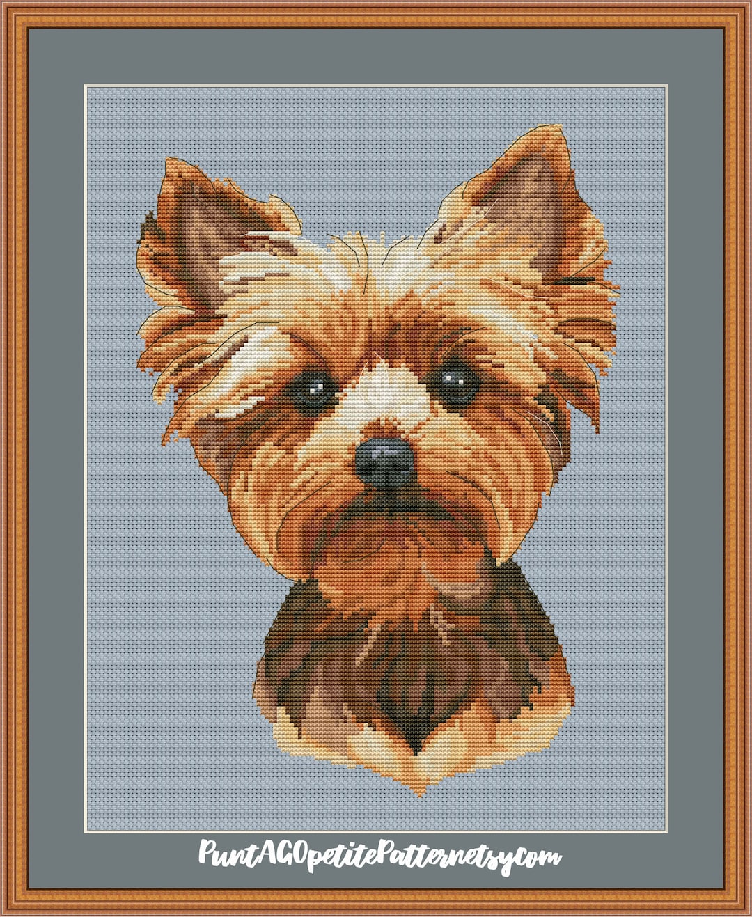 Yorkie Portrait Cross Stitch Pdf Pattern - Etsy Canada