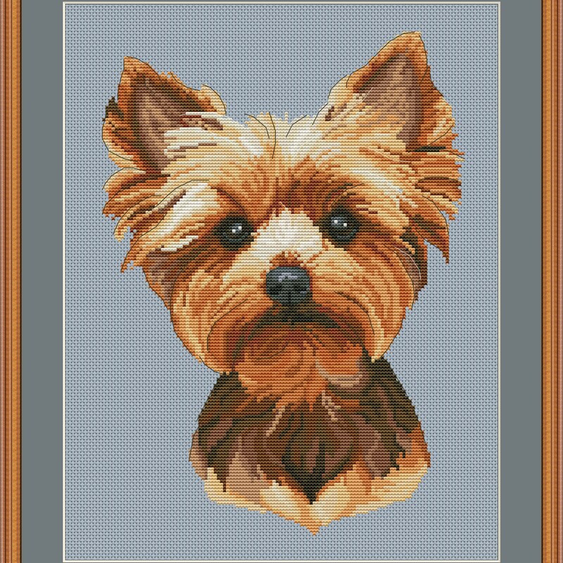Yorkie Cross Stitch Pattern - Etsy