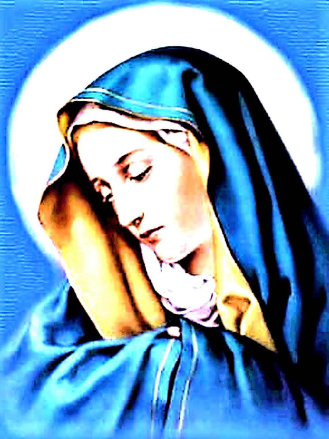 Virgin Mary Mini Cross Stitch Pdf Pattern Our Lady of Sorrows | Etsy