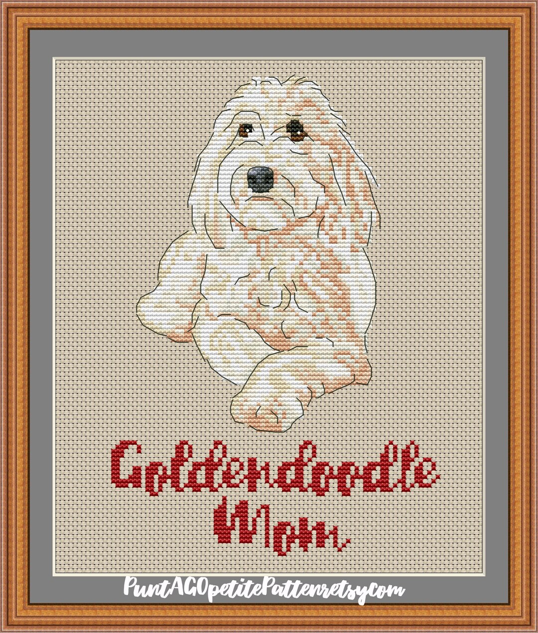 Goldendoodle Mom Cross Stitch Pdf Pattern - Etsy
