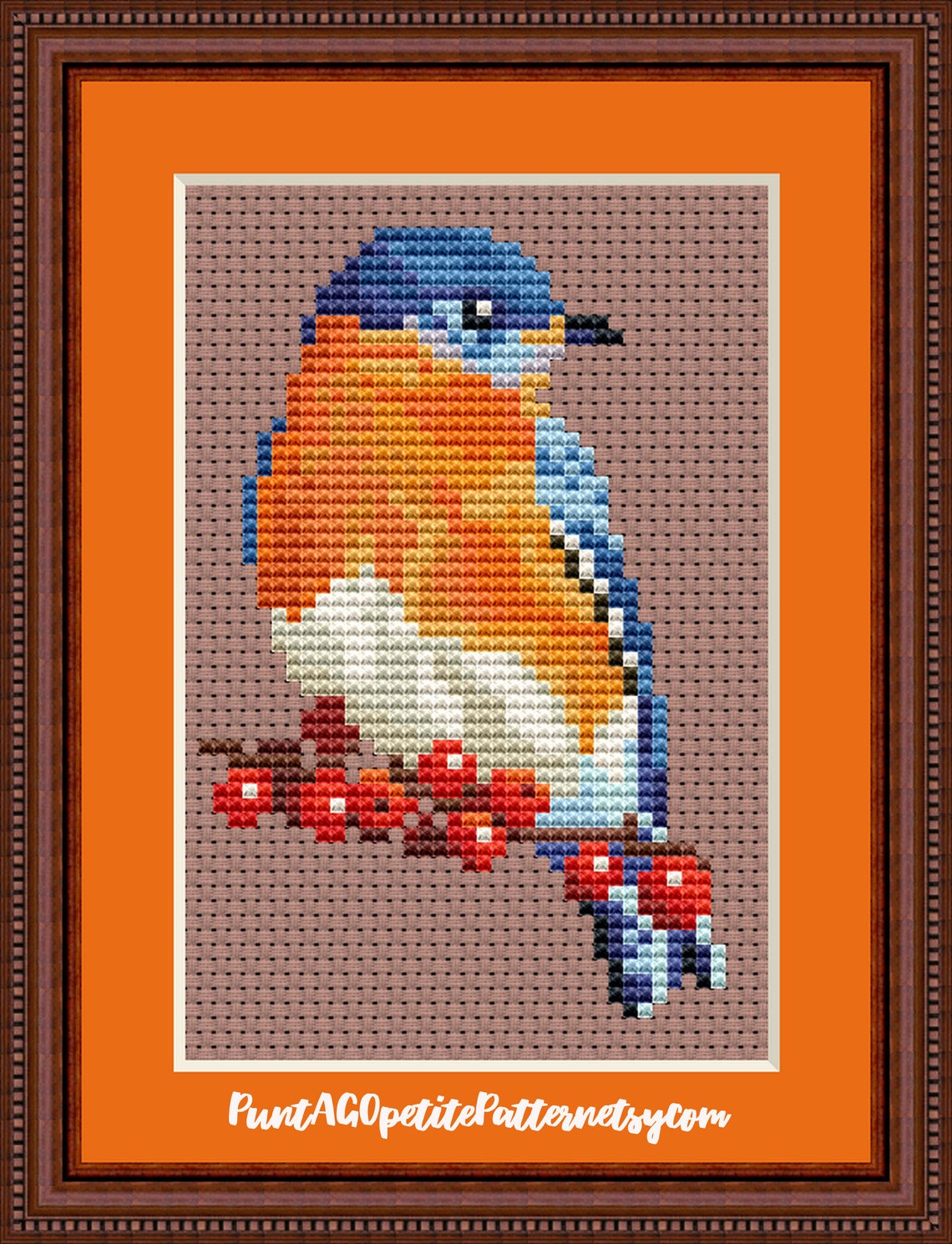 Bluebird Mini Cross Stitch Pdf Pattern - Etsy