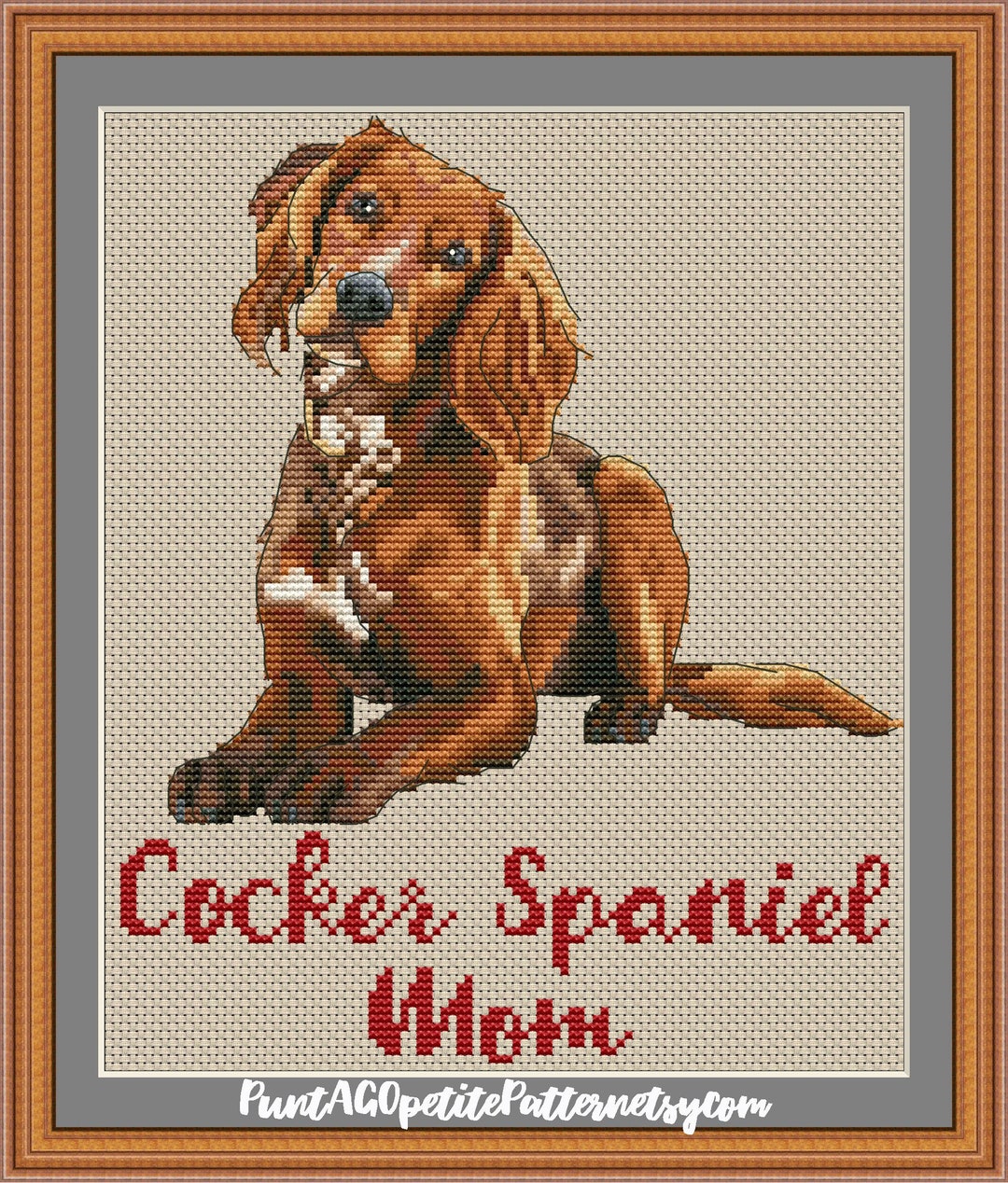Working Cocker Spaniel Mom Cross Stitch Pdf Pattern - Etsy