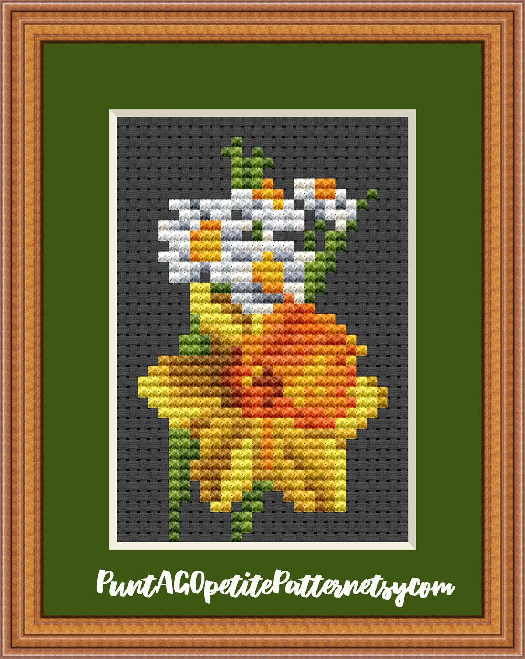 Daffodil and Daisy Cross Stitch Pdf Pattern - Etsy