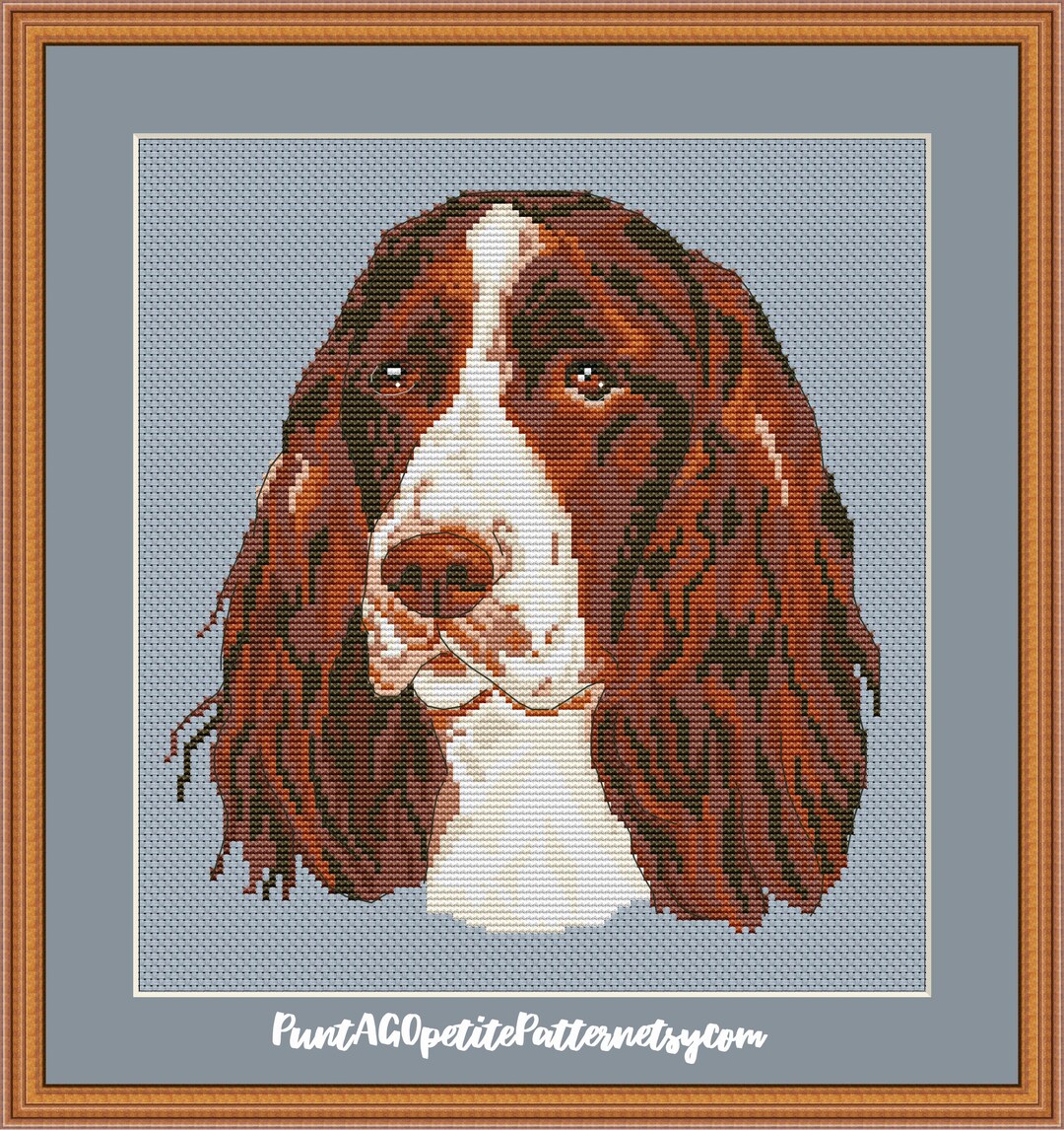 Springer Spaniel Portrait Cross Stitch Pdf Pattern - Etsy