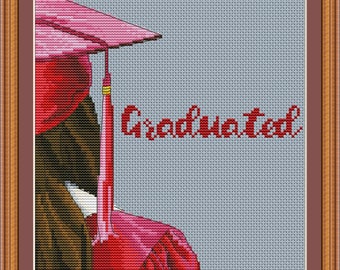 Graduation Cap 4 Pdf Cross Stitch Pattern Digital Instant Download - Etsy