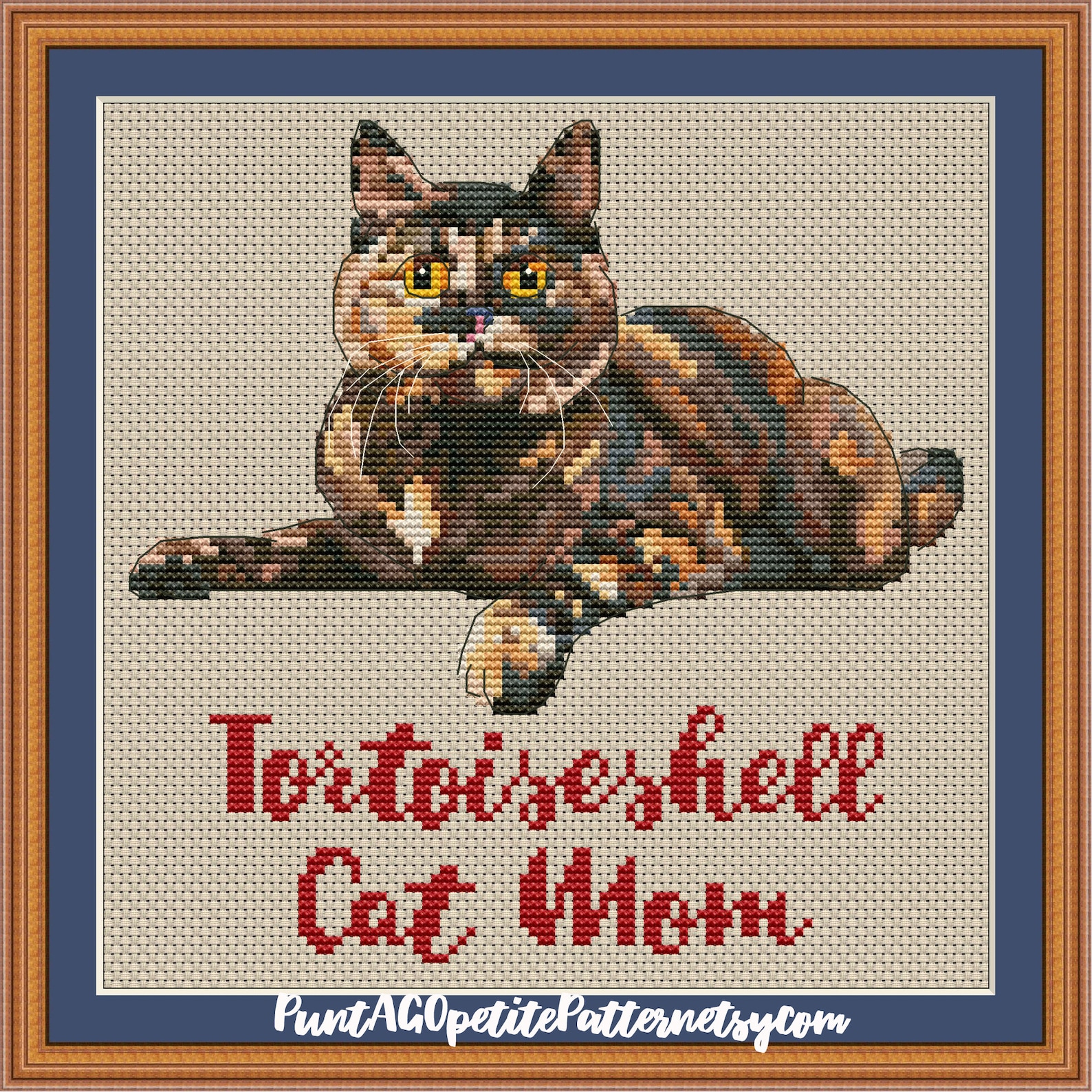 Tortoiseshell Cat Mom Cross Stitch Pdf Pattern - Etsy