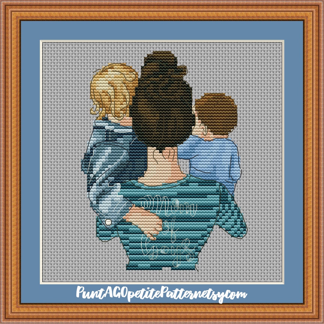 Mom of Boys Cross Stitch Pdf Pattern - Etsy