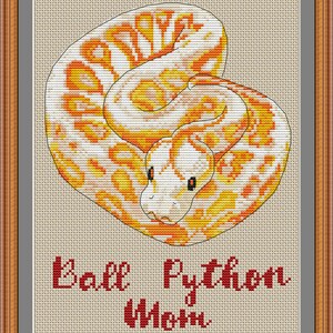 Ball Python Mom Cross Stitch Pdf Pattern - Etsy