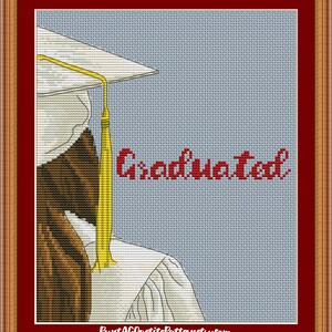 Graduation Cross Stitch Pdf Pattern - Etsy
