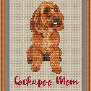 Cockapoo Mom Cross Stitch Pdf Pattern - Etsy