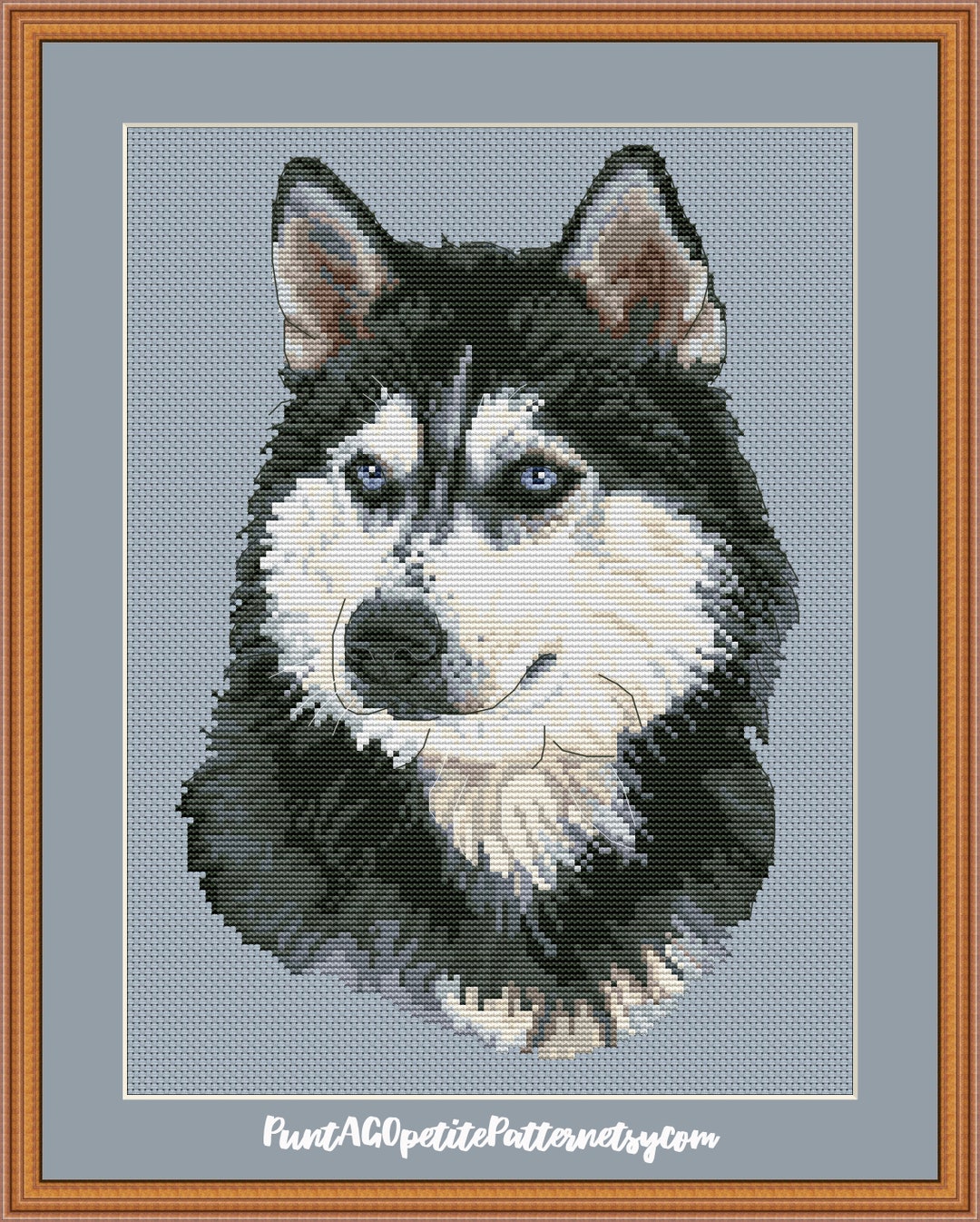 Husky Portrait Cross Stitch Pdf Pattern - Etsy
