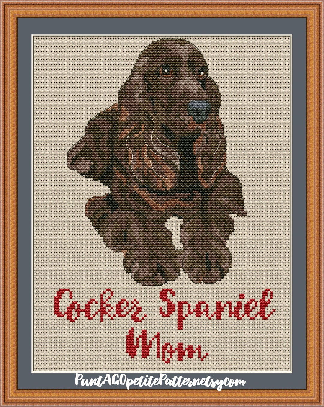 Cocker Spaniel Mom Cross Stitch Pdf Pattern - Etsy