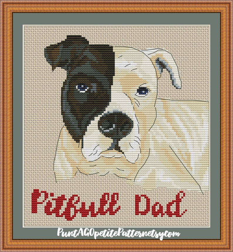 Pitbull Cross Stitch Pdf Pattern - Etsy