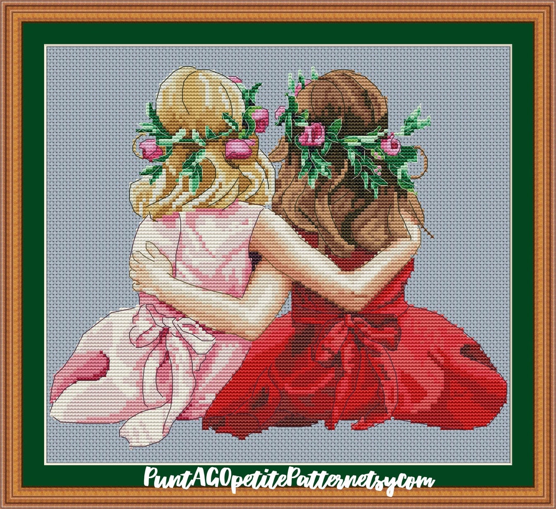 Sisters Forever Cross Stitch Pdf Pattern - Etsy