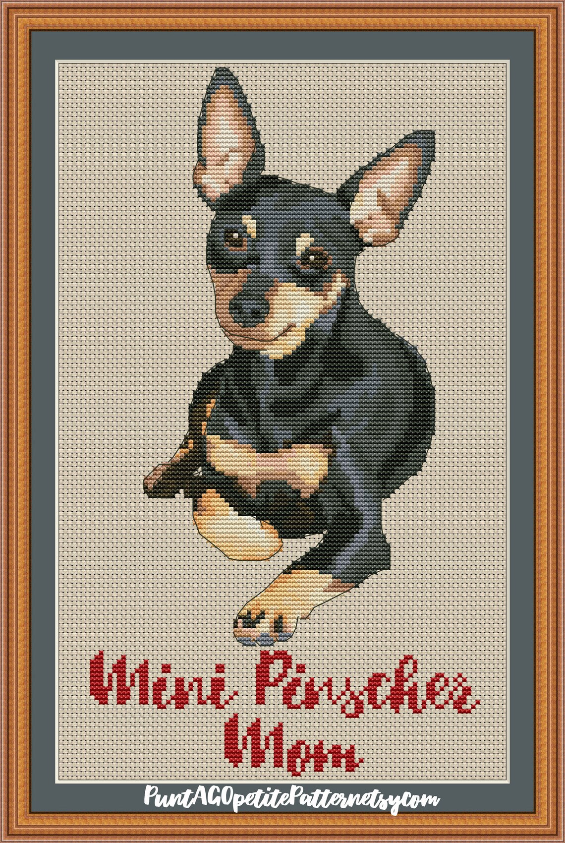 Miniature Pinscher Mom Cross Stitch Pdf Pattern - Etsy