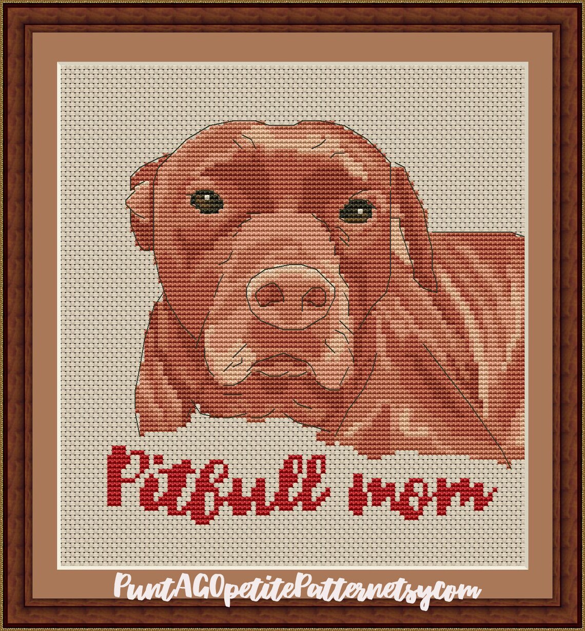 Pitbull Cross Stitch Pdf Pattern - Etsy
